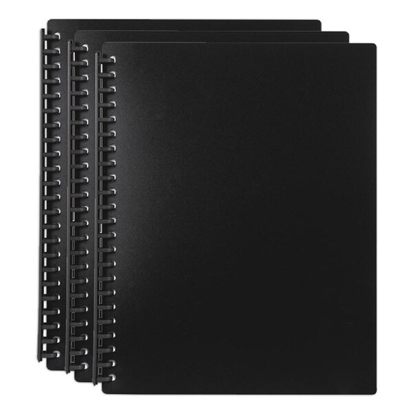 3PK Marbig 40-Pocket A4 Refillable Document/File Holder Display Book ...