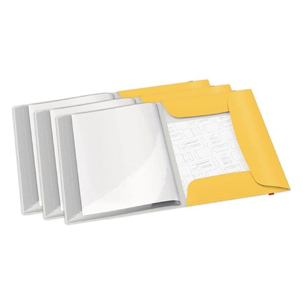 3PK Leitz Cosy 3-Flap A4 Document Folder & Display Book File Organiser ...