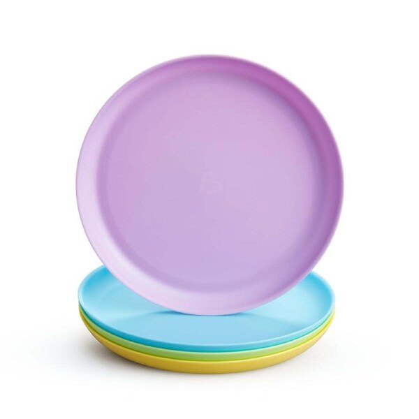 4PC Munchkin BPA-Free Plastic Multi Colourful Assorted Raised Edge ...