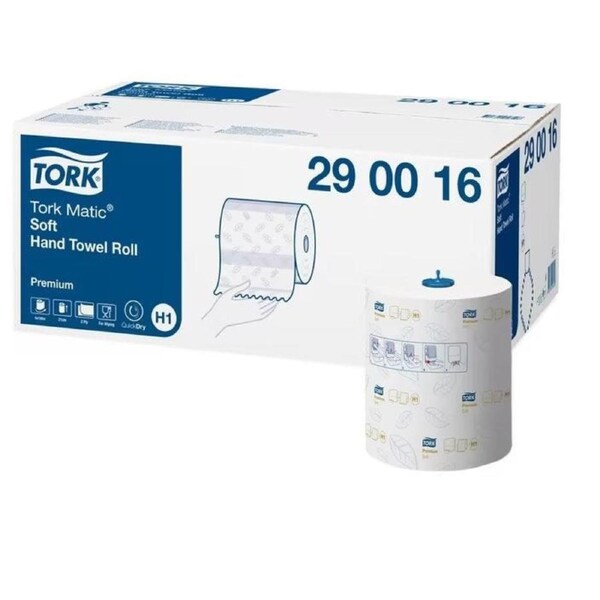 Tork Matic H1 Extra Soft Hand Towels Roll 2ply Premium 100m Carton 6 ...