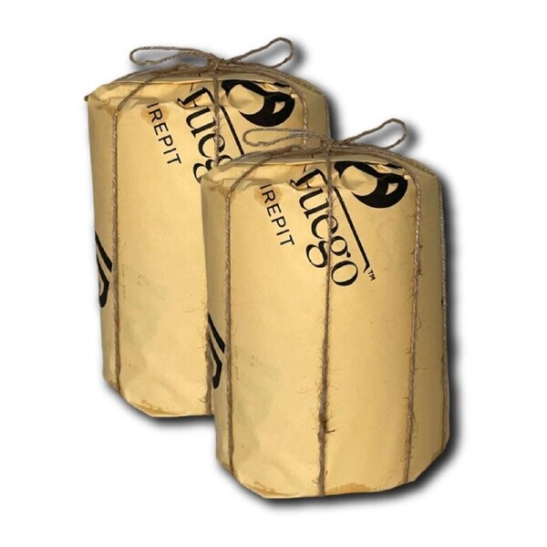 Eco Fuego Fire Pit Candle Natural 8 Hour Refill 100% Vegetable Wax - 2 ...