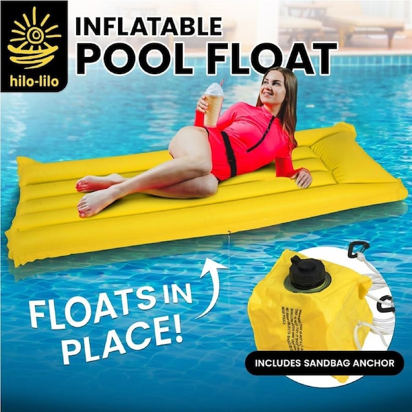 Hilo Lilo Inflatable Pool Float with Sand Bag Anchor | Woolworths