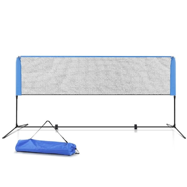 Portable Sports Net Stand Badminton Volleyball Tennis Soccer 3m Blue ...