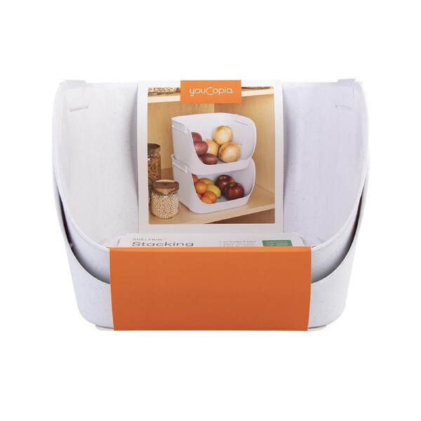 2pc Youcopia Shelfbin Stacking Pantry Food Storage Bins 22x25x31cm ...