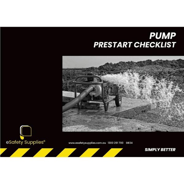 Pump Prestart Checklist Books | Woolworths
