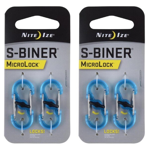 4pc Nite Ize S-Biner Microlock Polycarbonate Carabiner Lock Camping ...