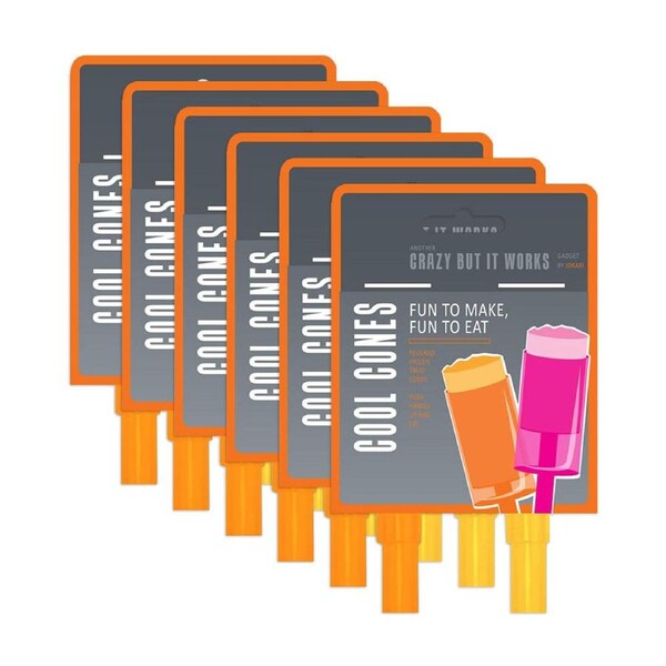6x 2pc Jokari Cool Cones/Reusable Frozen Push-Up Pops Container Mould ...