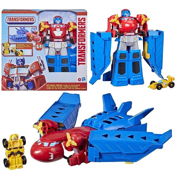 Transformers Optimus Prime Jumbo Jet Wing Racer Bumblebee Plane Car ...