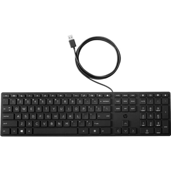 HP Wired 320K Full-Sized Keyboard Compatible with Desktop PC, Laptop ...