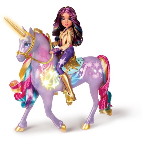 Unicorn Academy Sophia Doll and Rainbow Light-Up Wildstar Unicorn ...