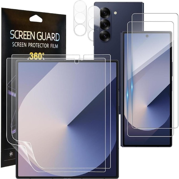 2-Pack Hydrogel Screen Protector for Samsung Galaxy Z Fold 6, Inside ...