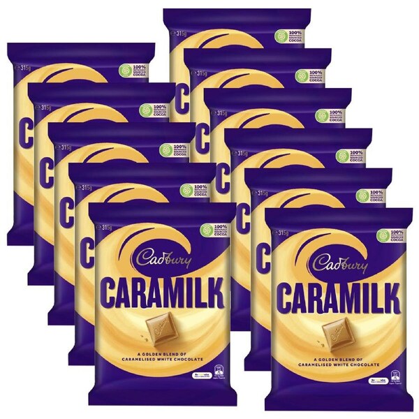 11pc Cadbury Caramilk Block 315g Chocolate Confectionery Candy Bar/Slab ...