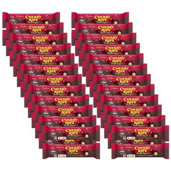 48pc Cadbury Cherry Ripe Double Dip 40g Chocolate Confectionery Candy ...
