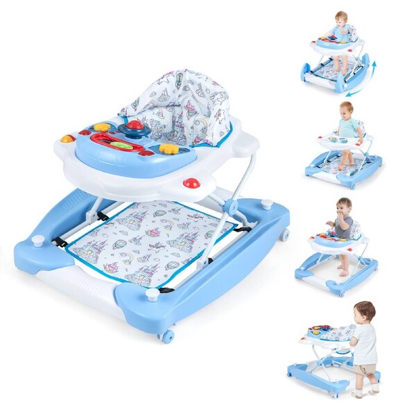 Costway 6 in 1 Walker & Rocker Adjustable Push Walker Ride on Car ...
