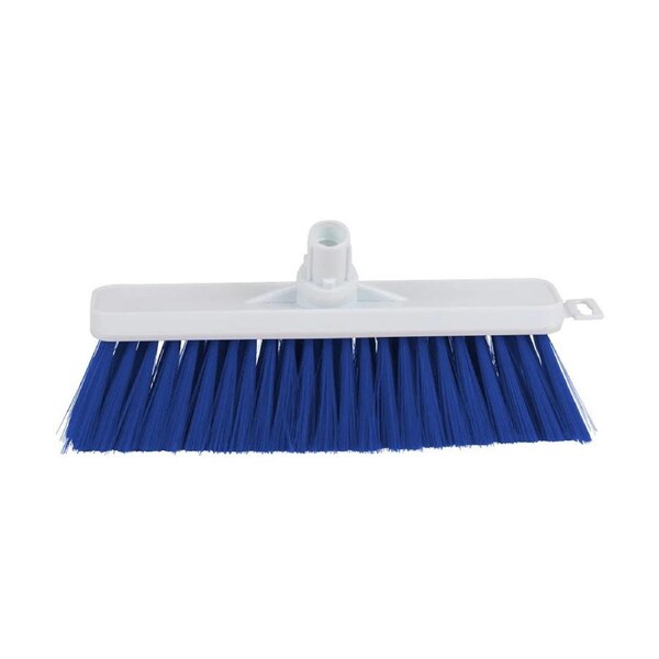 SYR Soft Push Nylon Bristles Broom 30cm Head Floor Yard Cleaner/Sweeper ...