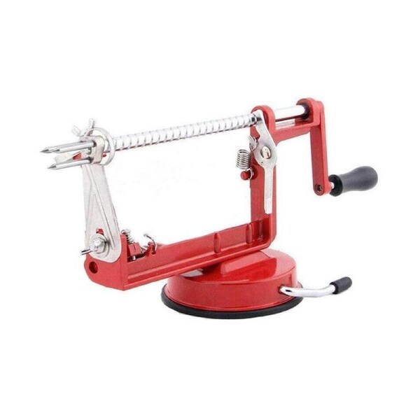 3 In 1 Apple Peeler Red Kitchen Tool Slinky Machine Fruit Cutter Slicer ...