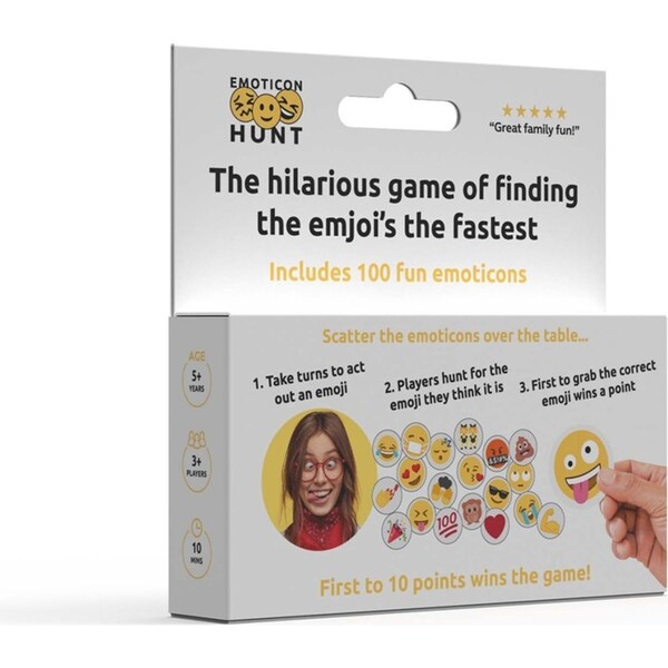 100pc Pikkii Emoticon Hunt 3-Players Card Game Play Set 10.5cm Kids ...