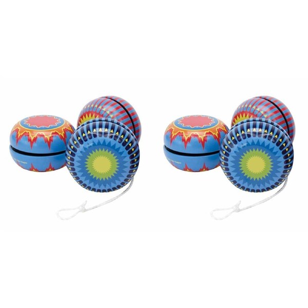 2PK Schylling Tin Yo-Yo Kids/Children Classic Sensory Fun Play Toy 5cm ...