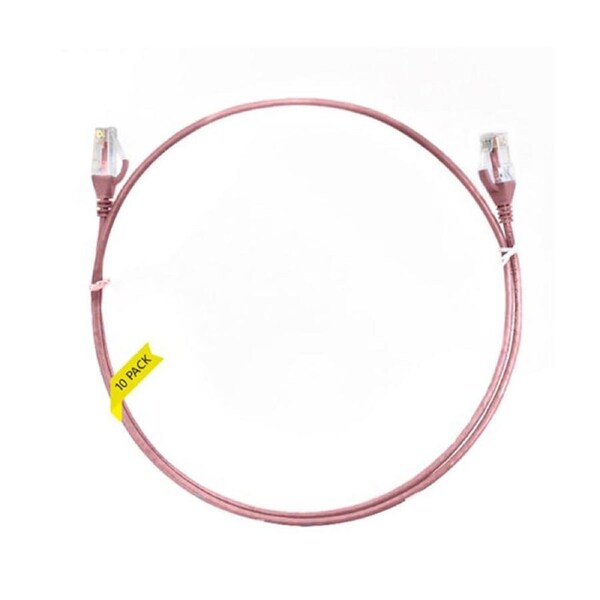 3M Cat 6 Ultra Thin Lszh Pack Of 10 Ethernet Network Cable Pink ...