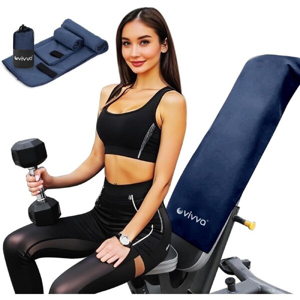 Vivva Multi-Purpose Microfibre Towel Gym Towel With Zip Pocket Storage ...