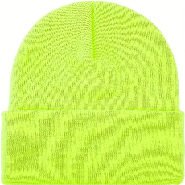 PLAIN BEANIE Unisex Mens Womens Winter Warm Hat Ski Cap Knit One Size ...