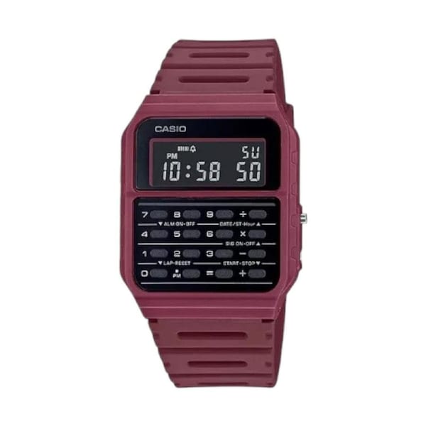 Casio CA-53WF-4B Red Vintage Retro Style Unisex Digital Calculator ...