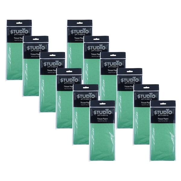 120pc Studio Gift Wrapping Tissue Paper 50x70cm Green Present Decor ...