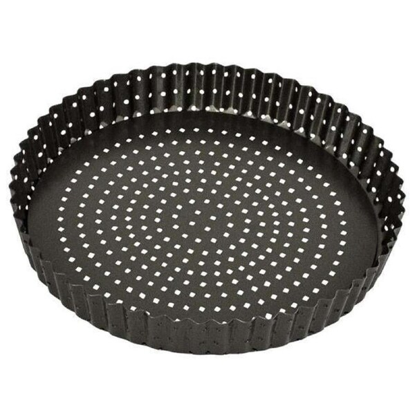 Bakemaster Perfect Crust Loose Base Carbon Steel 25cm Quiche Pan Round ...