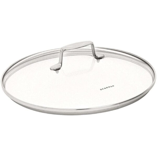 Scanpan Impact 26cm Tempered Glass Lid Cover w/ Stainless Steel Rim ...