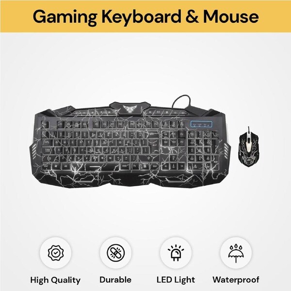 USB Wired Gaming Keyboard And Mouse Set | Woolworths
