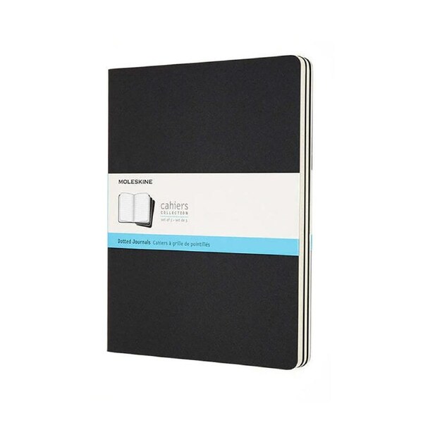 3pc Moleskine Cahier Soft Cover Writing Notebook/Journal Dot Grid Set ...