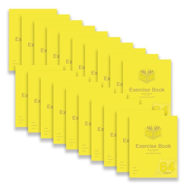 20pc Spirax 191 Exercise Book 225x175 8mm Ruled 64-Pages 70GSM Paper ...