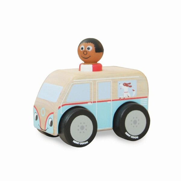 Indigo Jamm 10.5cm Mini Colin Campervan Kids/Children Wooden Vehicle ...