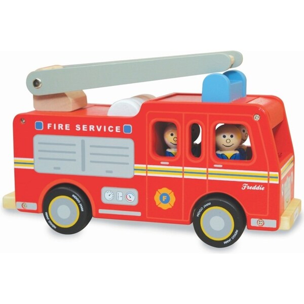 Indigo Jamm 28cm Freddie Fire Engine Kids/Children Fun Wooden Vehicle ...