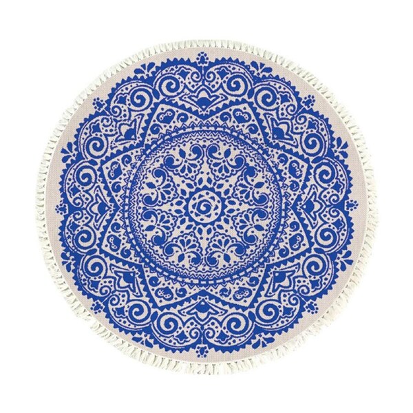 SOGA 120cm Mandala Round Tapestry Indian Area Rug for Living Room ...