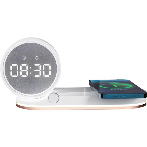Liquid Ears Alarm Clock with 15W Wireless Charging | Woolworths