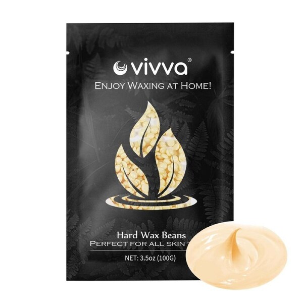 Vivva 300g Hard Wax Beans Cream Flavor for Hair Removel, Body Waxing ...