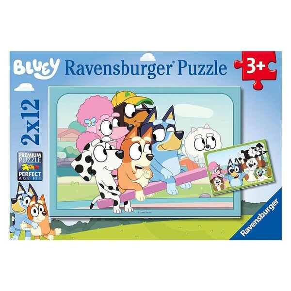 2x12pc Ravensburger Fun with Bluey Jigsaw Puzzle Interactive Play Toy 3 ...