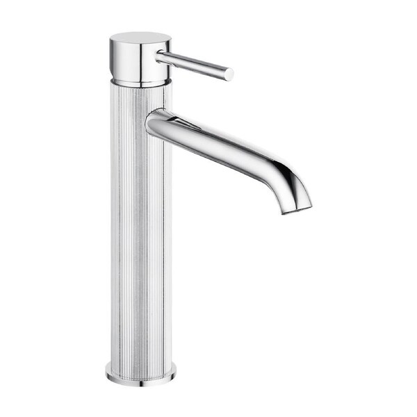 Bathroom Basin Flick Mixer Tap Tall Vanity Counter Top Brass Chrome ...