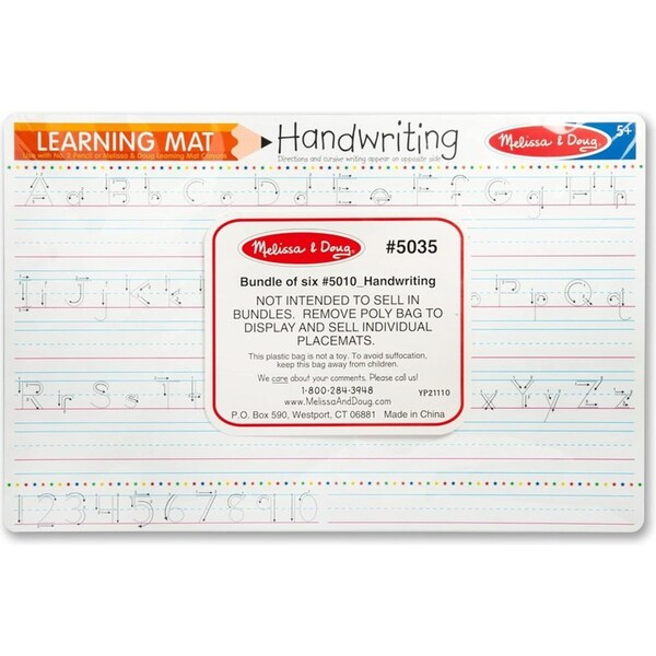 Melissa & Doug Handwriting Write-A-Mat Bundle of 6 Kids/Childrens Toy 5 ...