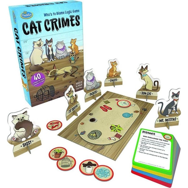 ThinkFun Cat Crimes Logic and Problem Solving Board Game Kids/Children ...