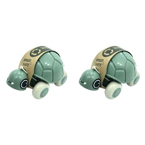 2x Viking Toys Reline Pull-Along Turtle Toy Animal Fun Play Kids ...