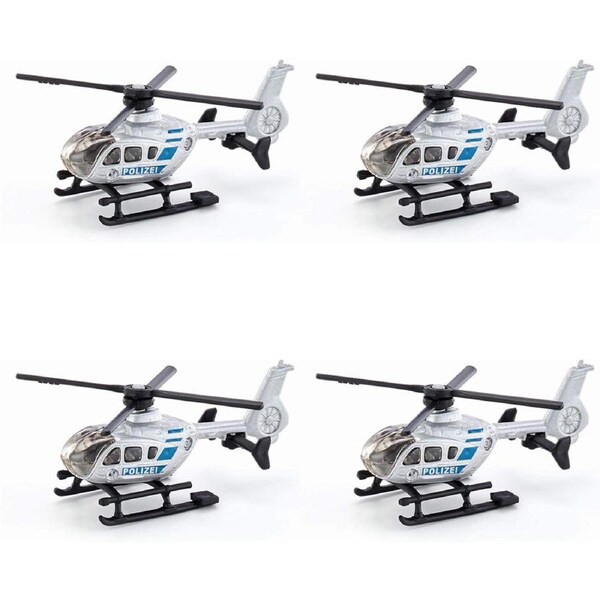 4x Siku 0807 Police Helicopter Kids/Children w/ Four Propeller Vehicle ...
