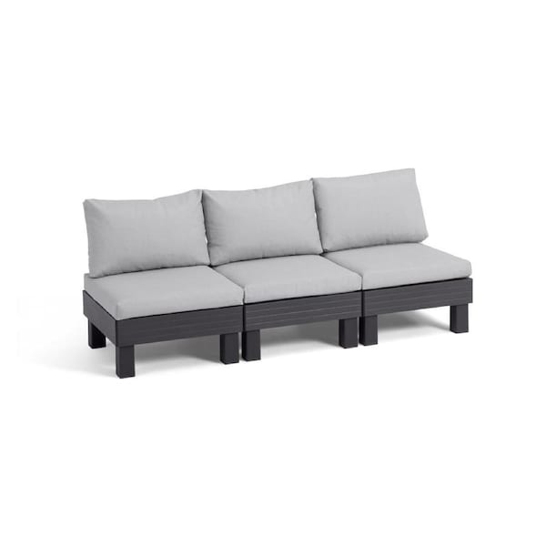 Keter Elements 3 - seater sofa - Graphite | Woolworths