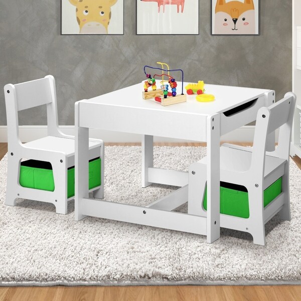Oikiture Kids Table Chairs Set Children Activity Study Play Desk - Set ...