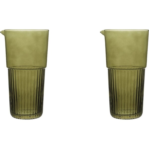 2x Ecology Kitchenware Soda Lime Glass Callisto Carafe 1.4L/22.5cm ...