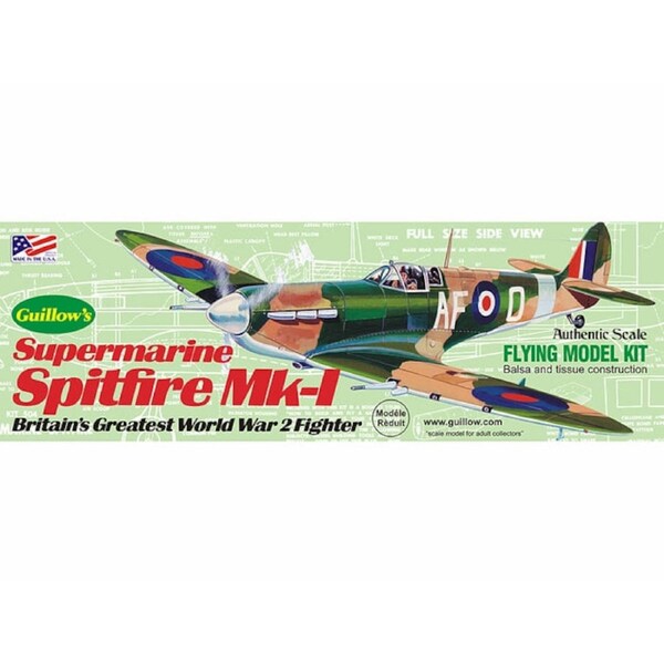 Guillows Supermarine Spitfire Laser CutModel Kit, 419mm WS | Woolworths