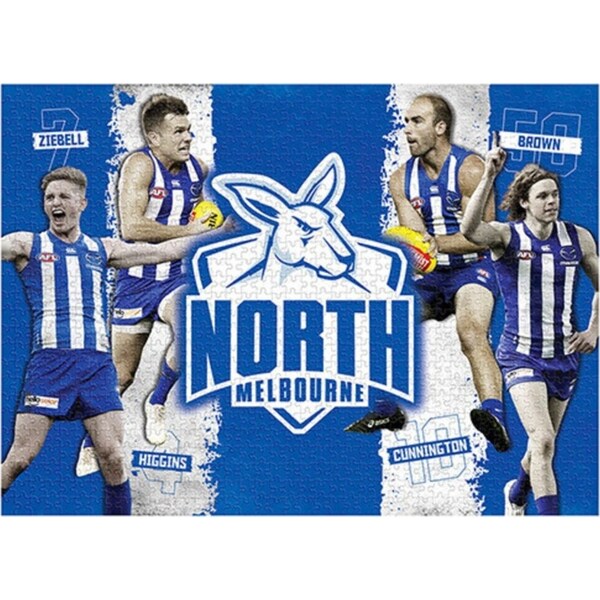 1000pc Licensing Essentials AFL North Melbourne Kangaroos 4Player Puzzle 70x50cm | Woolworths