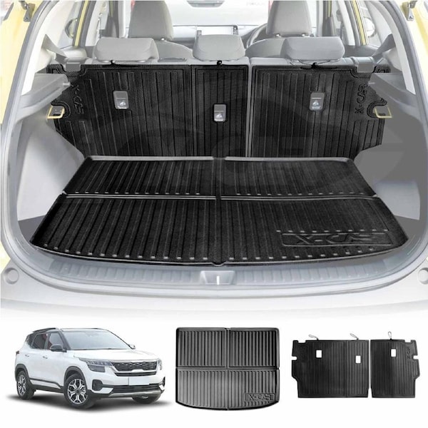 Boot Liner Back Seat Protector Combo for Kia Seltos 2022-2025 Heavy ...