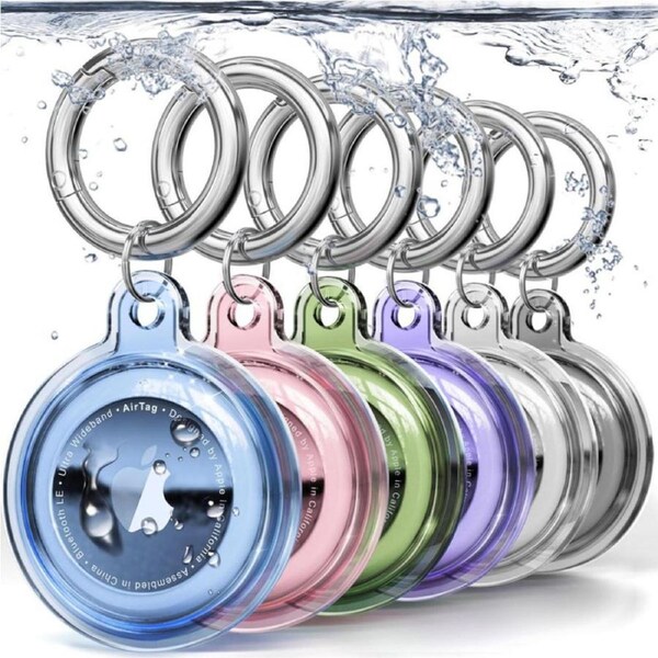 6 Pack IPX8 Waterproof Airtag Holder, Airtags Case with Keychain ...